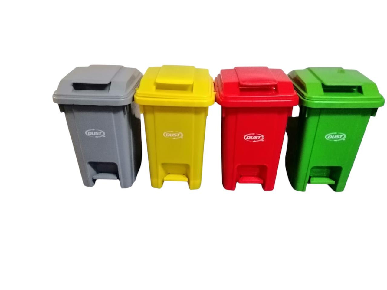Paquete de 4 botes DUST de ensamble con pedal 30 litros amarillo, gris ...