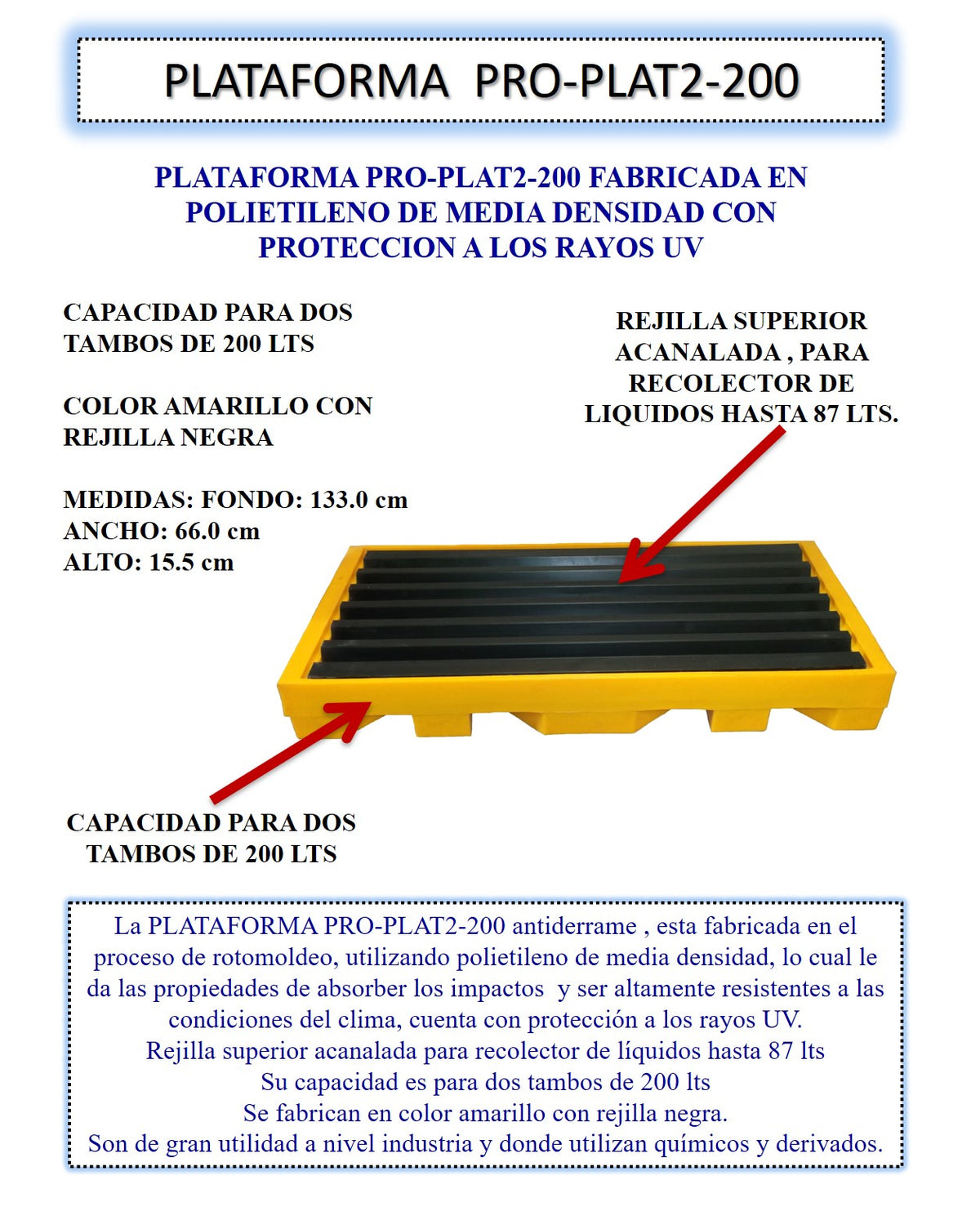 Plataforma antiderrame — Cointer Mexico